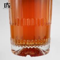 China Logo Acceptable 700ml Clear Glass Vodka Bottle with Cork and Screw Cap for sale