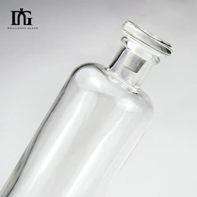 China Industrial Beverage 700ml Glass Bottle with Cork and Cork Stopper for sale