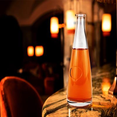 China 750ml 1000ml Rum Whisky Gin Tequila Brandy Liquors Beverage Glass Bottle with Cork Stopper for sale