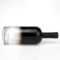 China 700ml 750ml 1000ml Spray Painting Cork Stopper Super Flint Wine Spirits Glass Bottle for sale