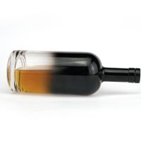 China 700ml 750ml 1000ml Spray Painting Cork Stopper Super Flint Wine Spirits Glass Bottle for sale