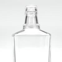 China Acceptable Customer's Logo Glass Bottle Shaped Triangle 650ml Liquor Whisky with Cork for sale