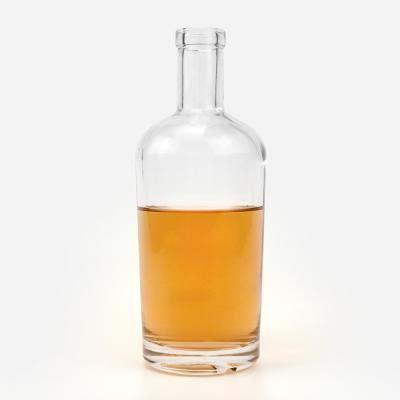 China Customized Logo 300ml 500ml 700ml 750ml Glass Bottle for Vodka Whisky Liquor Brandy for sale