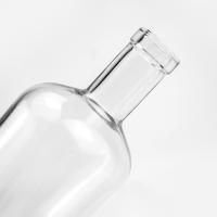 China Customized Logo 300ml 500ml 700ml 750ml Glass Bottle for Vodka Whisky Liquor Brandy for sale
