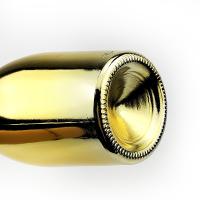 China 750ml Electroplating Gold Color Champagne Glass Bottle With Cork for Beverage Industrial for sale