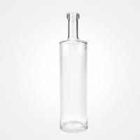 China Clear Matte Black Glass Liquor Bottle 750ml Nordic Gin Whiskey Vodka Liquors and Beverage for sale