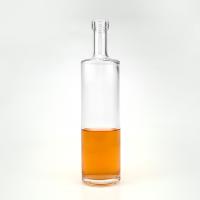 China Clear Matte Black Glass Liquor Bottle 750ml Nordic Gin Whiskey Vodka Liquors and Beverage for sale