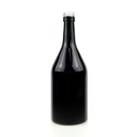China Empty Black Painting Glass Bottle for Whiskey Vodka 500ml 1.75L Screw Cap Bottle for sale