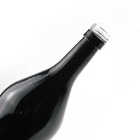 China Empty Black Painting Glass Bottle for Whiskey Vodka 500ml 1.75L Screw Cap Bottle for sale