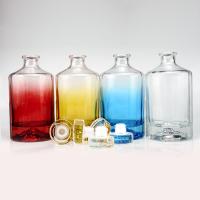 China Clear Empty Glass Valcano Bottom Vodka Gin Rum Tequila Whisky Brandy Spirit Bottle 500ml 750ml for sale