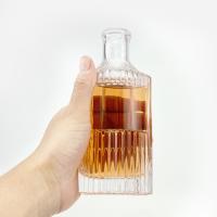 China Base Material Glass 250ml Engraving Bottle for Vodka Gin Tequila Rum Whiskey Liquor for sale