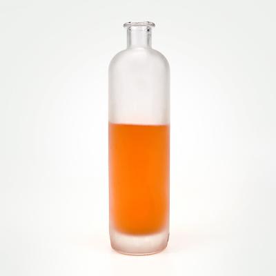 China 200ml 500ml 700ml 750ml Frosted Glass Bottle for Vodka Spirit Wine OEM/ODM Acceptable for sale