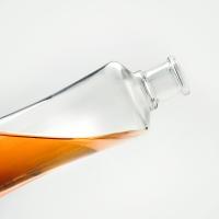 China Glass Tequila Spirits Bottles 500ml with Cork Lids and Glass Collar Material for sale