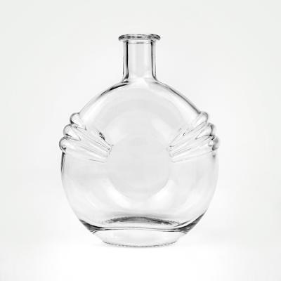 China 500ml 700ml Clear Glass Bottle With Stopper Cork For BRANDY Acceptable OEM/ODM Unique for sale