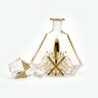 China 650ml/700ml/750ml Glass Brandy Bottles with Capacity and Glass Cork for sale