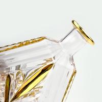 China 650ml/700ml/750ml Glass Brandy Bottles with Capacity and Glass Cork for sale