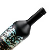 China Custom Logo Printing Private Packaging Die Cut Embossed Private Wedding Red Wine Bottle Labels for sale