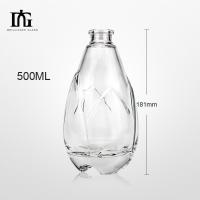 China Provided Freely Super Flint Color Crystal White Glass Bottles for Brandy and Vodka with Cork for sale