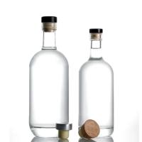 China Custom Shape Avertan Spirit 100ml 200ml 375ml 500ml 750ml 1 Liter Glass Liquor Bottle for sale