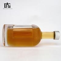 China Tequila Custom Design 330Ml Wine Bottle Glass Vodka Spirit Bottle with Cork Seal for sale