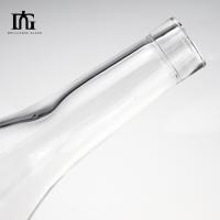 China Logo Glass Bottle With Cork for 1000ml 1500ml Juice Wine Spirit Liquor Whisky Vodka for sale