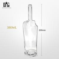 China Liquors and Beverage 380ml Clear Glass Bottle with Screw Cap Collar Material Glass for sale
