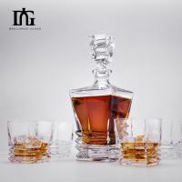 China Glass Tumbler Wine Bottle with Solid Glass Stopper Capacity 500ml/700ml/750ml/1000ml for sale