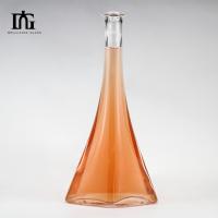 China Customized Bottle Crafts 750ml Glass Liquor Spirits Gin Whisky Vodka Rum Bottle with Cork Lid for sale