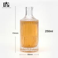 China 250ml Bar Glass Bottle for Liquor Mini Size Screen Printing and Hot Stamping OEM/ODM for sale