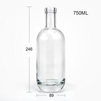 China Custom Label and Engraved Design 50ml 100ml 250ml 500ml 750ml Glass Bottle for Soda for sale