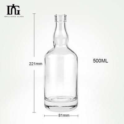 China Engraved Glass Bottle for Gin Whiskey Liquor Brandy Vodka Wine 500ml 750ml 1000ml Better for sale