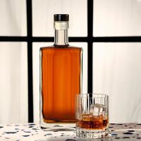China Hot Stamping and Painting Glass Bottle for Rum Whiskey Vodka Spirits in 700ml Size for sale