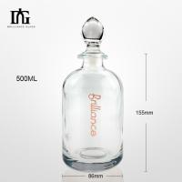 China 500ml 700ml 750ml Liquors Beverage European Style Luxury Sealing Type CORK Glass Bottle for sale