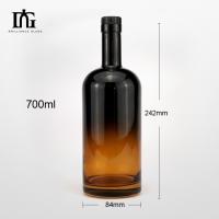China Amber Glass Bottle for Whiskey 500ml 700ml 750ml 1000ml Logo Acceptable Customer's Logo for sale