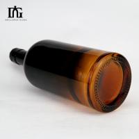 China Amber Glass Bottle for Whiskey 500ml 700ml 750ml 1000ml Logo Acceptable Customer's Logo for sale