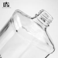 China 200ML 50cl 100ml Beverage Screw Cap Engraving Glass Bottle with Aluminium Screw Lid for sale