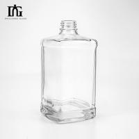 China 200ML 50cl 100ml Beverage Screw Cap Engraving Glass Bottle with Aluminium Screw Lid for sale