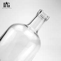 China Provided Freely Customized 700ml Whiskey Rum Gin Empty Alcohol Bottle with Cork for sale