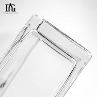 China Glass Collar Material Square Clear Flat Shoulder 500ml 700ml Whiskey Bottle with Cork for sale