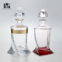 China 750ml Frosted Whisky Liquor Glass Bottle with Engraved Design and Base Material Glass for sale