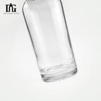 China Glass Collar 500ml 700ml 750ml Whiskey Brandy Empty Bottle with Cork and Screw Cap for sale