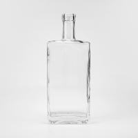 China Engraved Electroplated Glass Bottle for Custom Logo and Packaging 700ml 750ml Vodka for sale