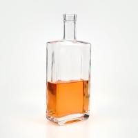 China Engraved Electroplated Glass Bottle for Custom Logo and Packaging 700ml 750ml Vodka for sale