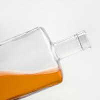 China Engraved Electroplated Glass Bottle for Custom Logo and Packaging 700ml 750ml Vodka for sale
