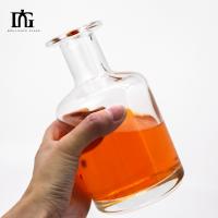China Custom Label 700ml Glass Bottle for Whisky Wine Liquor Flint Glass Round Shape for sale