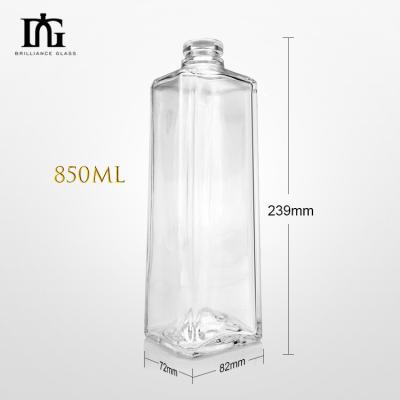 China Screen Printing Hot Stamping Painting Engraving Electroplating Glass Tequila Decanter for sale