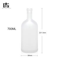 China Whisky Frosting Glass Bottle 700ml with Custom Label Nordic Oslo Liquor Bottle for sale