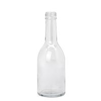 China Engraved Glass Bottle 375 ml 500 ml 750 ml Flint Empty for Ice Wine Vodka Tequila for sale