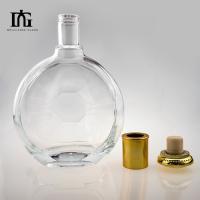 China 50cl Glass Bottle with Clear Liquor Whiskey or Wine and Custom Embossed Logo for sale