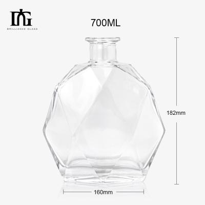 China Provided Freely Empty Oslo Liquor Gin Whisky Glass Vodka Spirit Bottle 500ml 700ml 750ml for sale